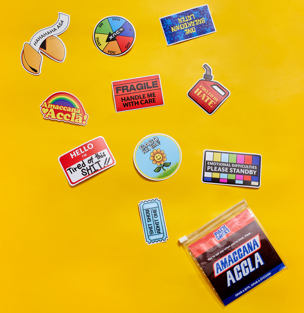 Amaccana Accla Sticker Pack — Whim Manila